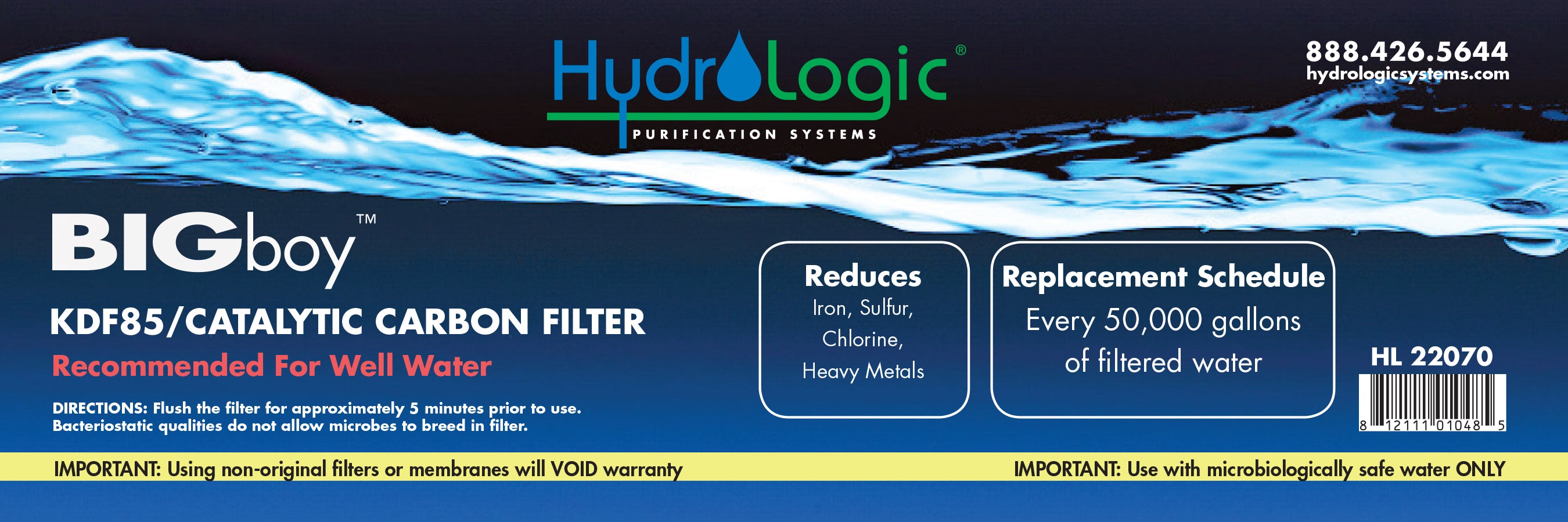 BIGboy™ KDF85/Catalytic Carbon Filter