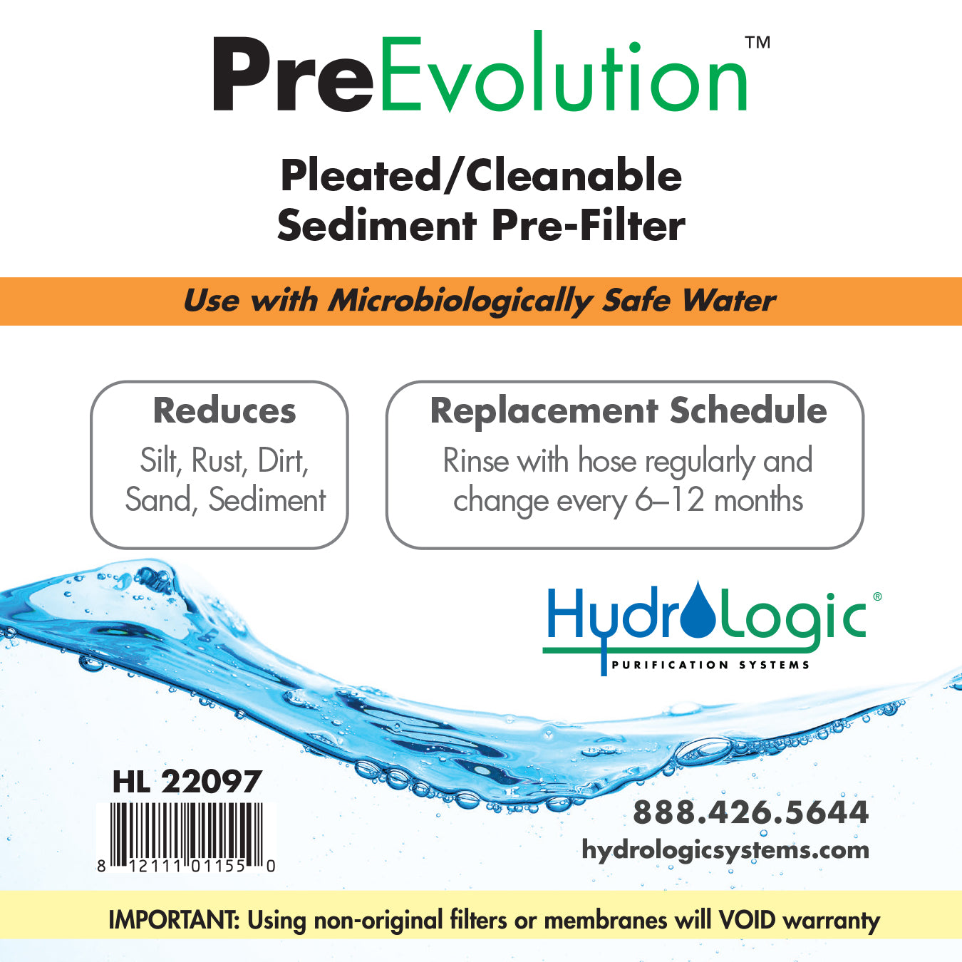 PreEvolution™ Cleanable Sediment Filter